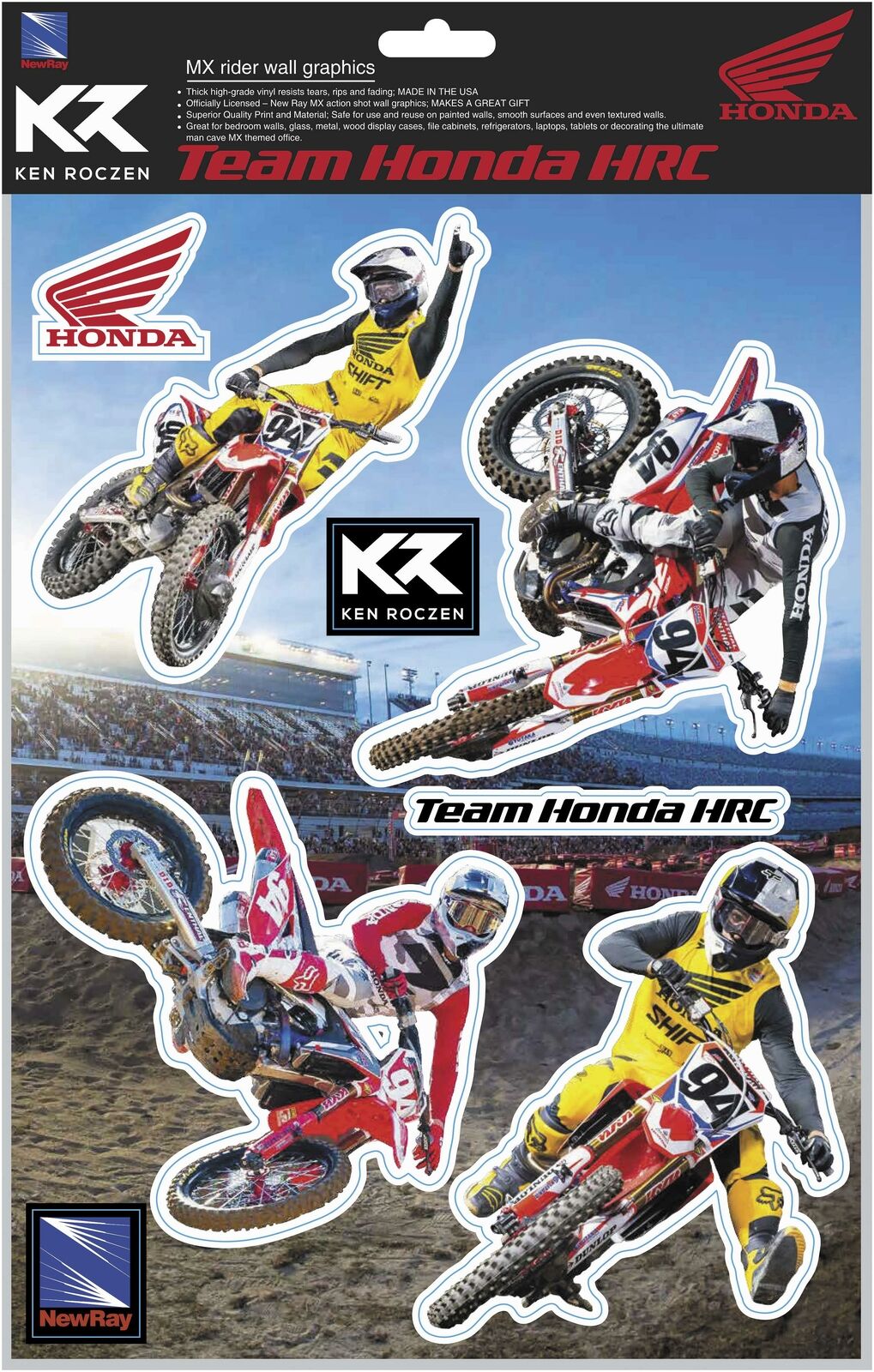 New Ray Toys Vinyl Sticker Sheet - Ken Roczen #94 – Tms-mx
